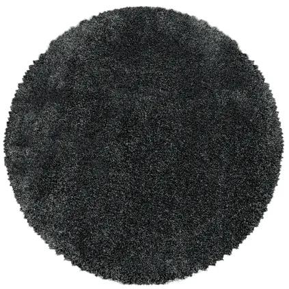 Koberce Breno Kusový koberec FLUFFY kruh 3500 Grey, Šedá, 160 x 160 cm