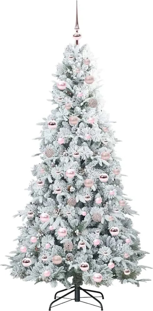 Umělý Skládací Vánoční Strom s stojanem Bílá 180 cm PE a PVC 3397486