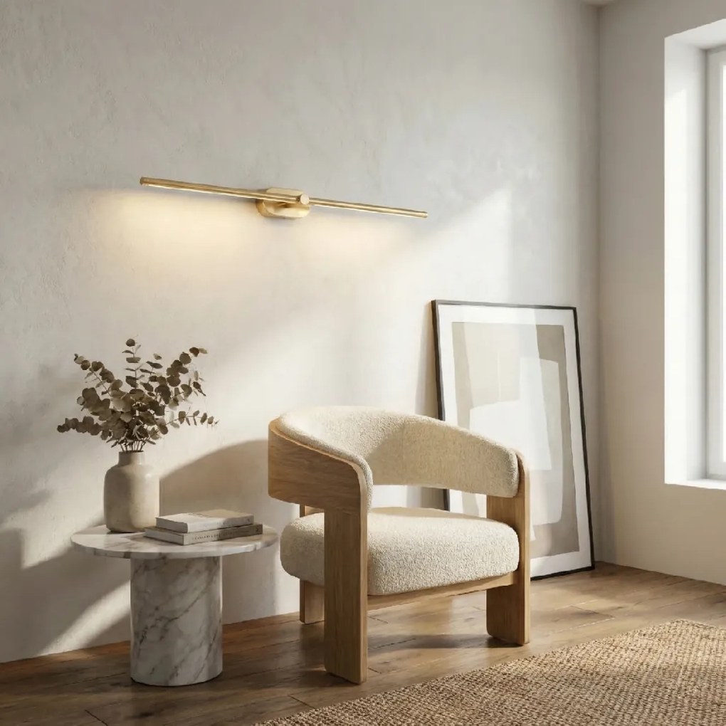 Toolight Toolight, LED nástěnné svítidlo 80cm, 13W, 4000K, 1000lm, APP1894-1W, zlatá matná, OSW-66049