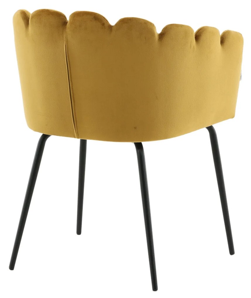 Jídelní židle Limhamn, žlutá, S61xD54xV76,56