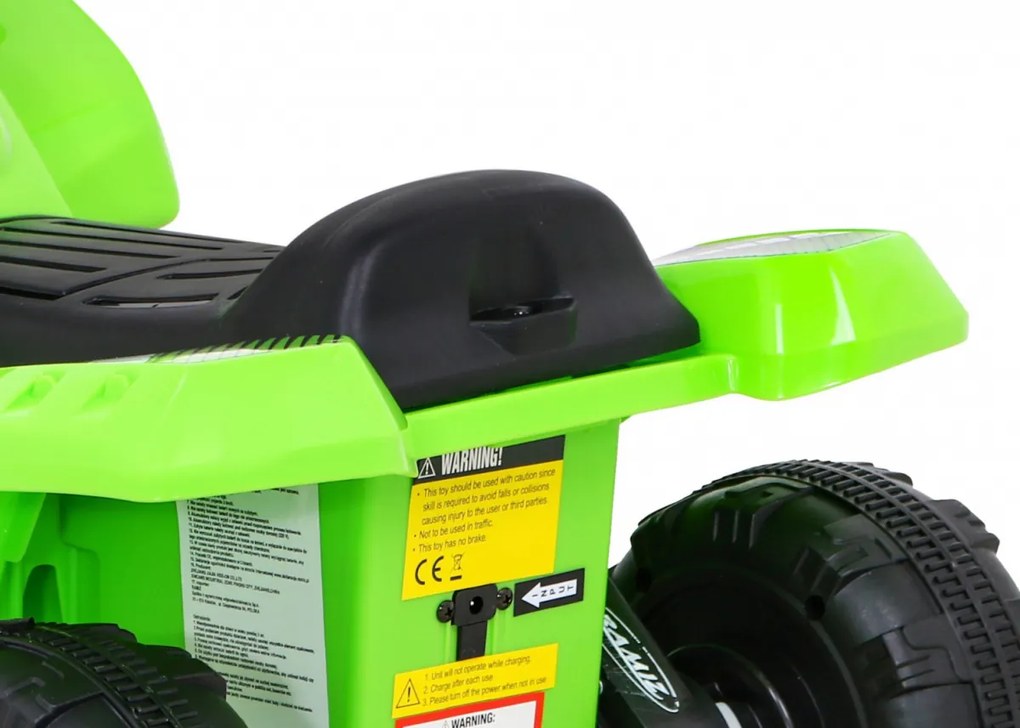 Ramiz Dětská čtyřkolka na baterie Storm zelená + motor 25W + MP3 USB + LED