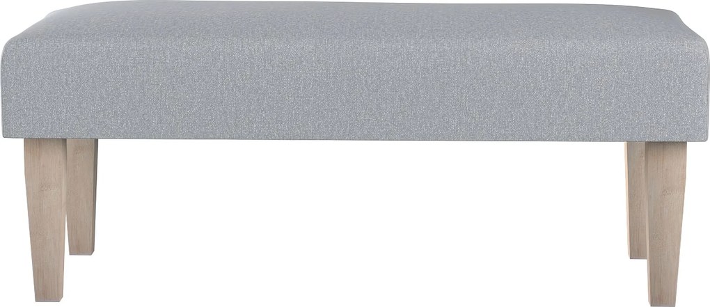 Dlouhá lavička 100x40cm barva šedá látka pletený vzor