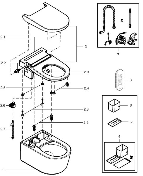 GROHE 36507SH0 - Sprchová toaleta SENSIA 600 × 387 × 403 mm keramika/bílá