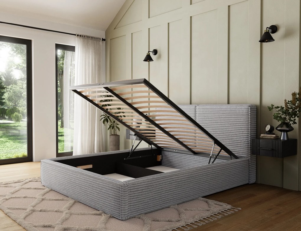 Pesillo postel + kovový rám/plynový píst/kontejner 140x200