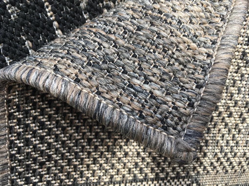 Oriental Weavers, Kusový koberec SISALO/DAWN 706/J48H – na ven i na doma, 240x340, šedá, chodba / předsíň