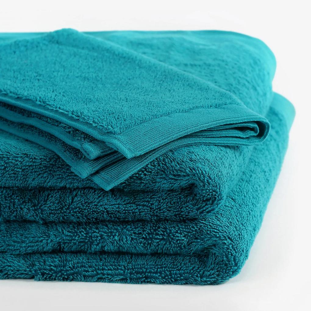 Goldea modalový ručník/osuška s přírodním vláknem - azurový 50 x 100 cm