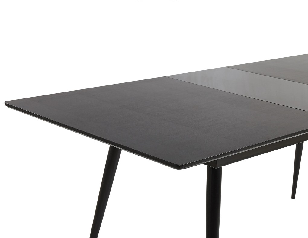 Rozkládací jídelní stůl 160/200 x 90 cm černý MALDON Beliani
