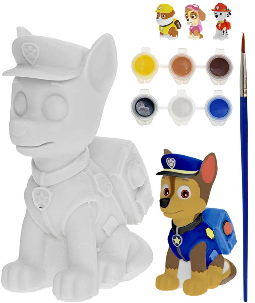 _Ostatní 1_ Paw Patrol Malování na figurku kreativní set s barvičkami 4 druhy porcelán 35058