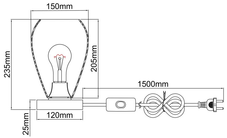 GLOBO PABLO 15663T Stolní lampa