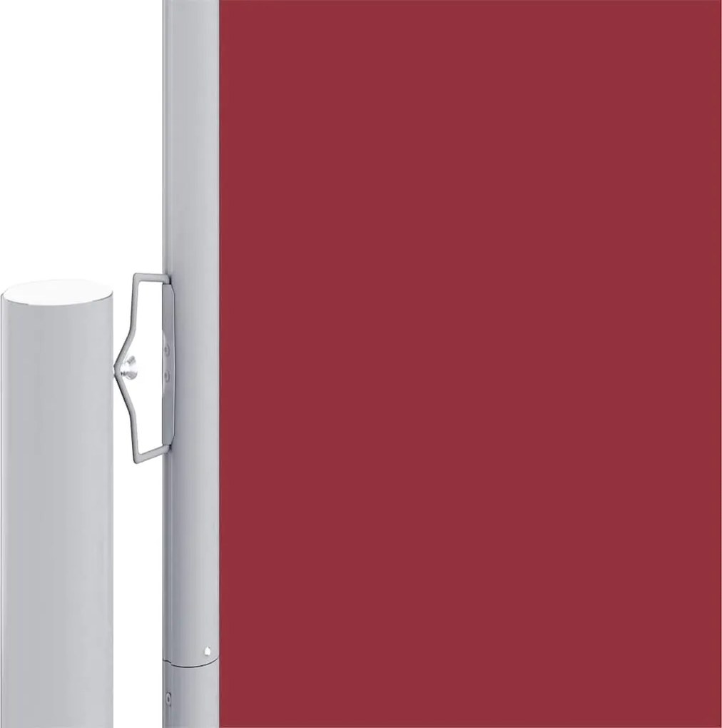 Zatahovací boční markýza červená 200 x 600 cm 318011