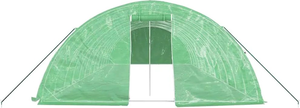 Skleník s ocelovým rámem zelený 60 m² 12 x 5 x 2,3 m 3188087