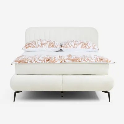 Postel boxspring VALO bílá 140x200
