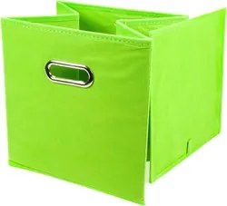 Úložný box, flísový, zelený, 28 x 28 x 28 cm