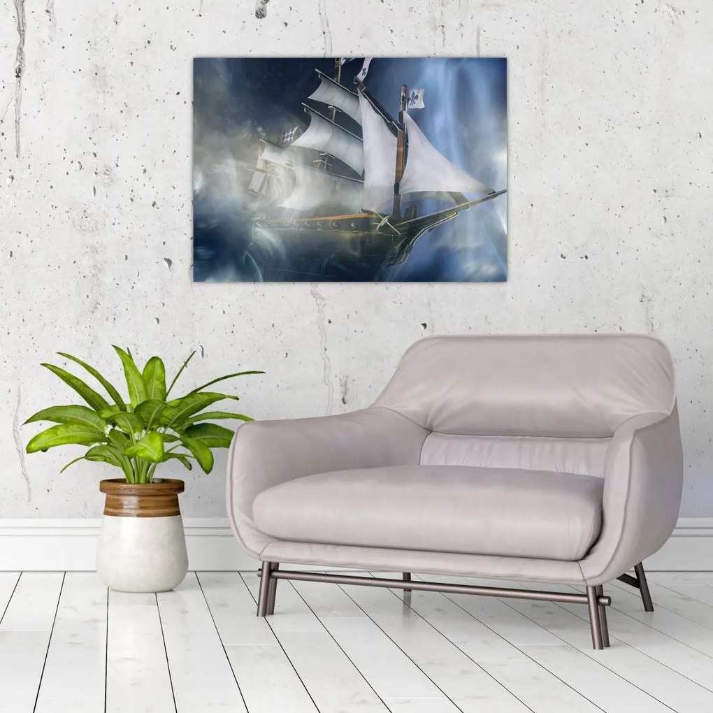 Skleněný obraz - Loď duchů (70x50 cm)