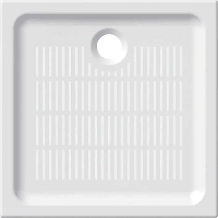 MEREO - Čtvercová sprchová vanička, 90x90x6,5 cm, keramická CV34X
