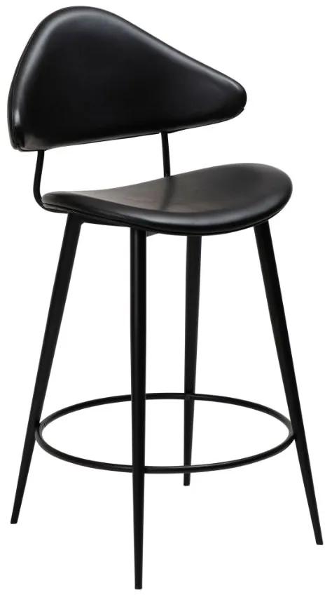 OnaDnes -20% ​​​​​Dan-Form Černá koženková barová židle DAN-FORM Napoleon 67 cm