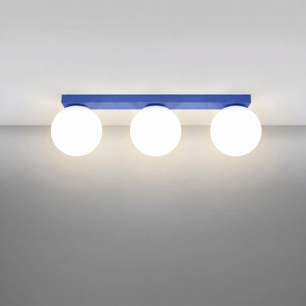 Sollux Lighting Stropní svítidlo YOLI 3 ultramarín