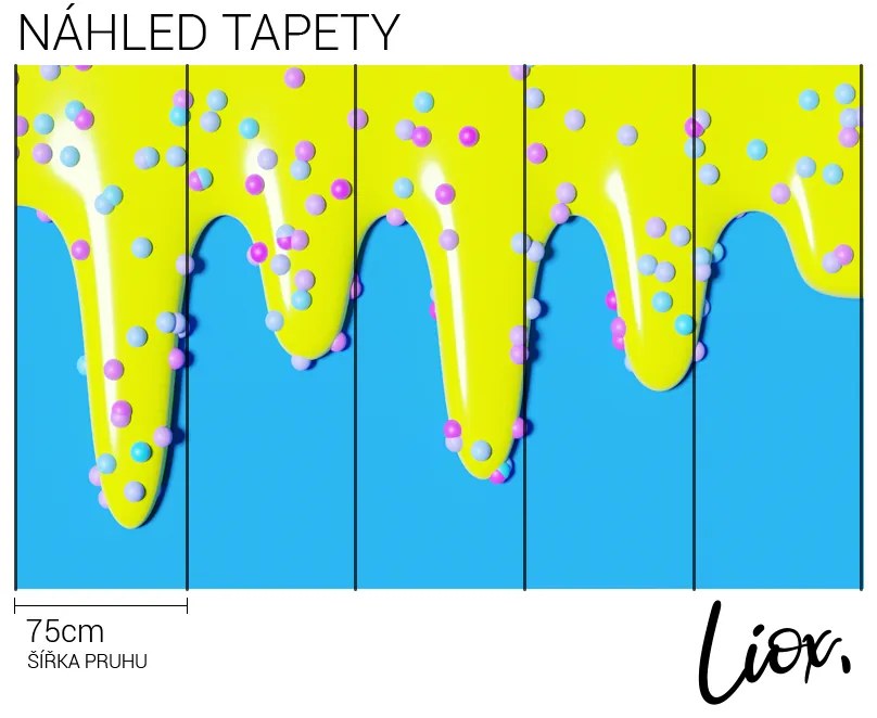 Dětská tapeta rozteklá poleva