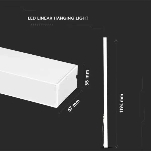 LED Lustr na lanku SAMSUNG CHIP LED/40W/230V 6400K bílá
