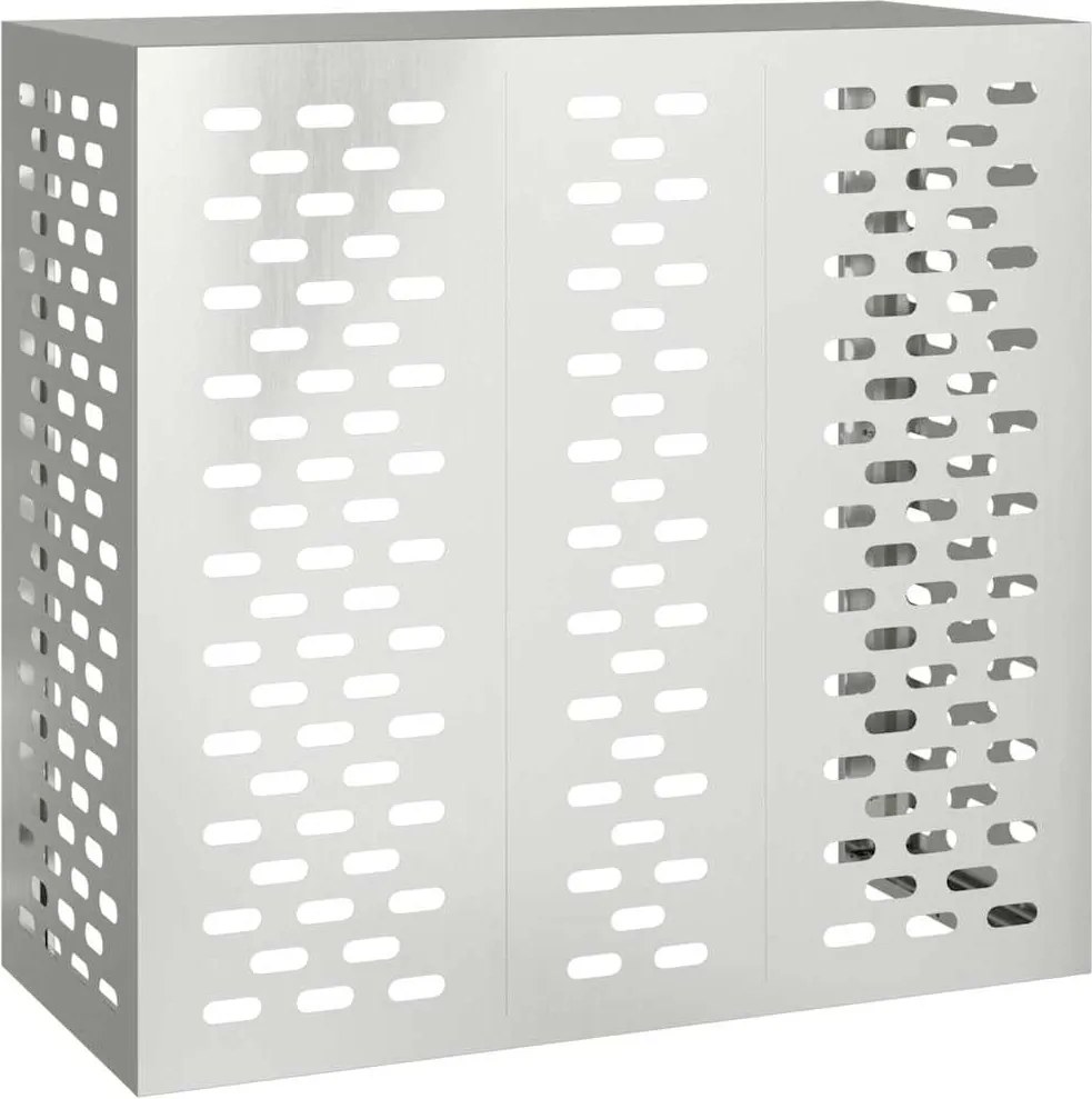 vidaXL Ochrana klimatizace Stříbrná 110 x 50 x 105 cm Pozinkovaná ocel