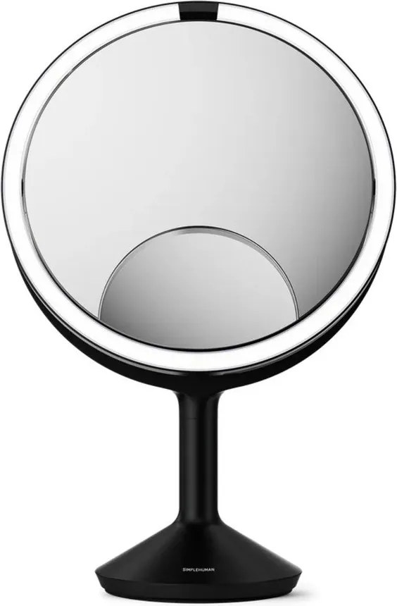 Kosmetické zrcadlo s osvětlením/zvětšovací (zvětšení 5x/zvětšení 10x) ø 25 cm Trio Max – simplehuman