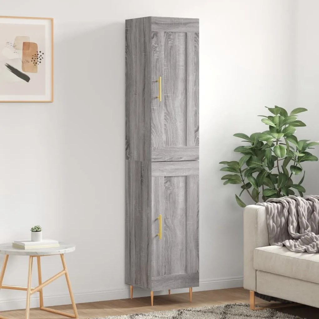 vidaXL Skříň highboard 34,5 x 34 x 180 cm kompozitní dřevo [3200442] Barva: bílá s vysokým leskem