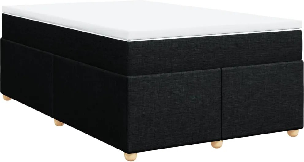 Box spring postel s matrací černá 120x200 cm textil 3285368