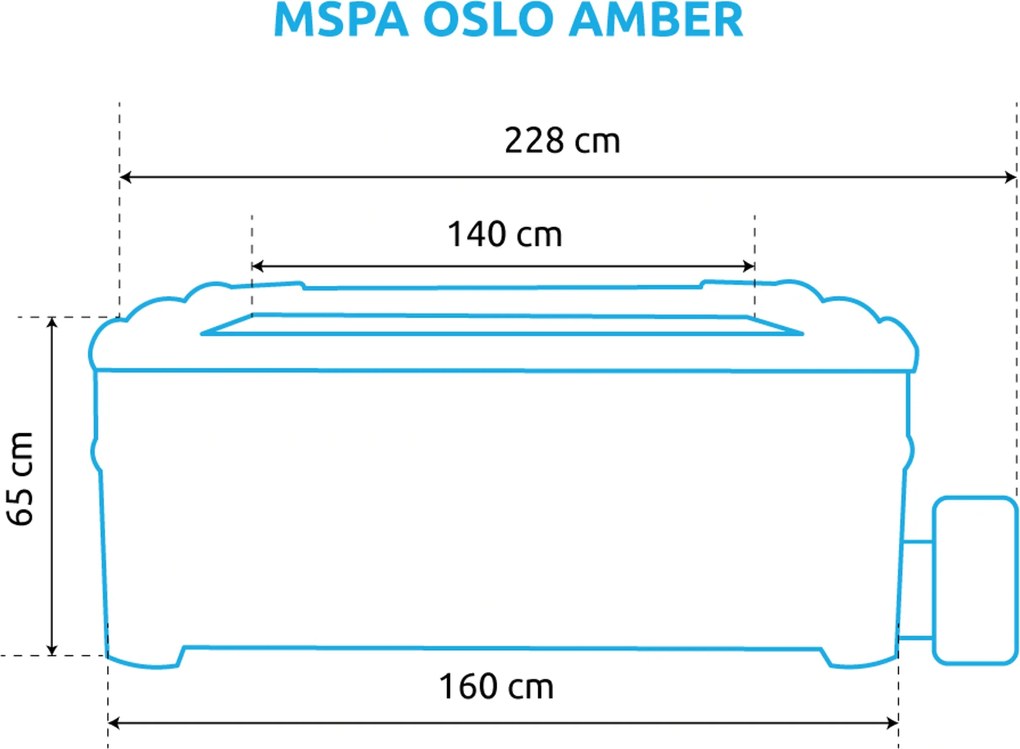 Mspa | Vířivý bazén MSPA Oslo Amber F-AM063W | 11400311