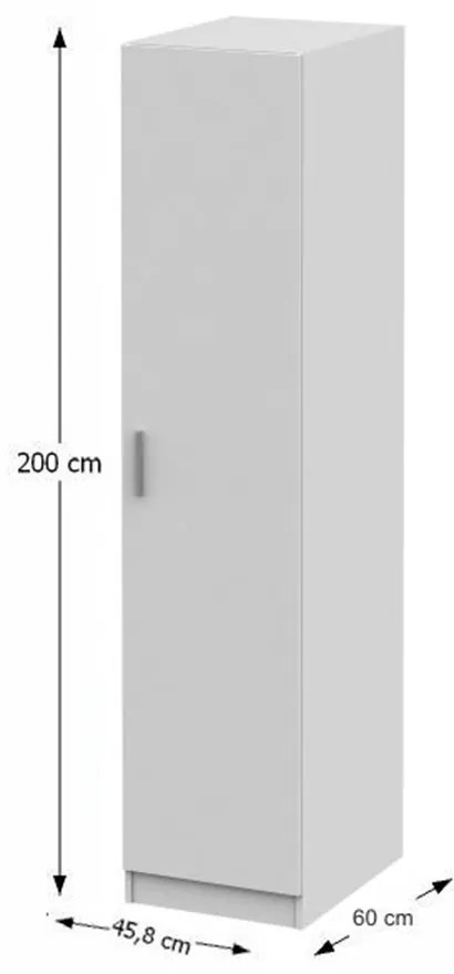 Skříň v bílém provedení TK2186 typ 1