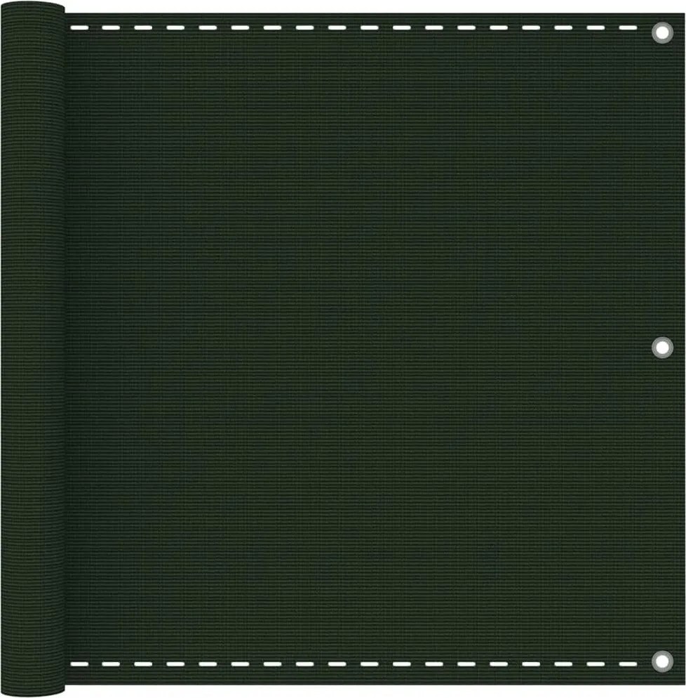 vidaXL Balkonová zástěna 90 x 500 cm HDPE [310842] Barva: Tmavě zelená