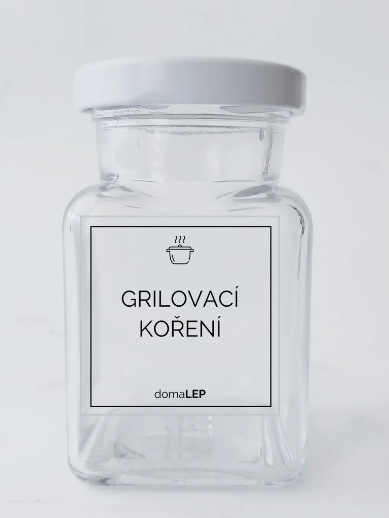 Samolepka na kořenky GULÁŠOVÉ KOŘENÍ průhledná 5 × 5 cm základní písmo