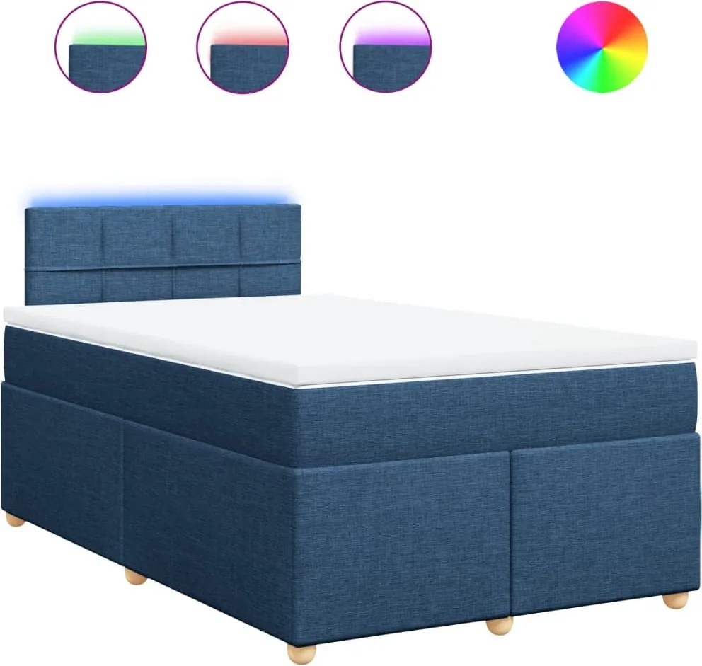 Box spring postel s matrací černá 120x190 cm textil 3288925