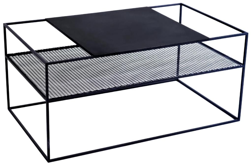 OnaDnes -20% Nordic Design Černý kovový konferenční stolek Trixom 100 x 60 cm