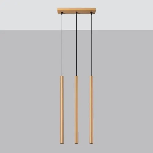 Závěsná lampa SOLLUX PASTELO 3L zlatá G9 3x8W bez žárovky SL.1171
