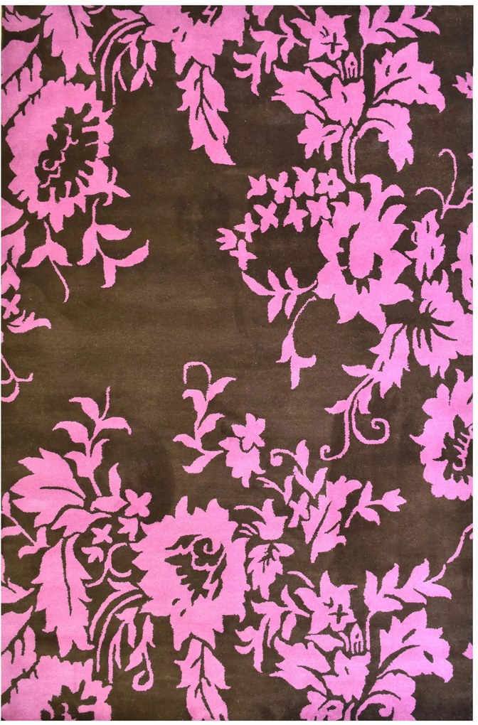 KUDOS Textiles Pvt. Ltd. Ručně vyrobený kusový koberec Pink Flower - 160x230 cm