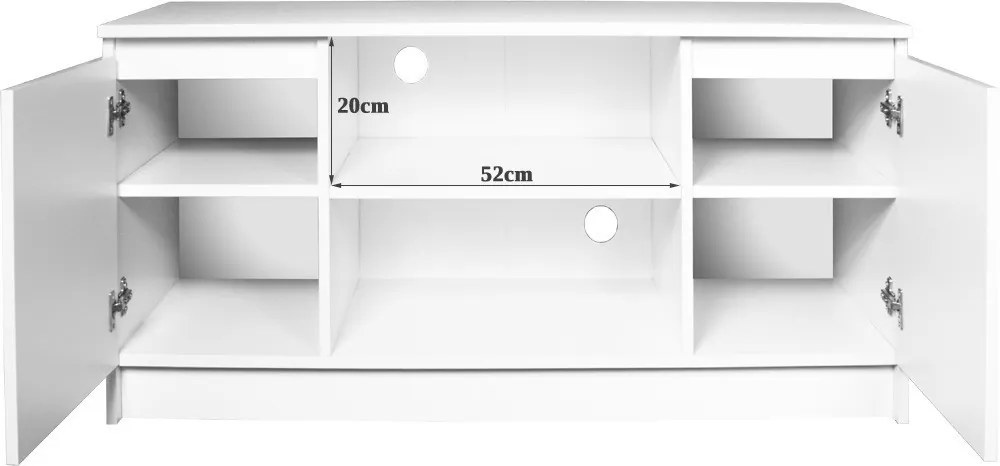 TV stolek Tonon 120 cm bílý/grafitový lesk