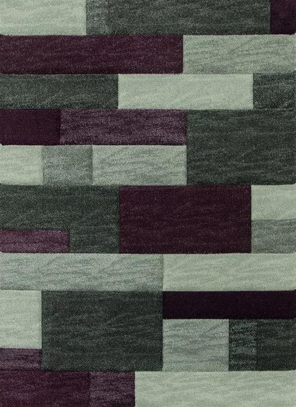 Kusový koberec Rumba 8424 šedý/fialový Rozměr: 60x100 cm | BIANO