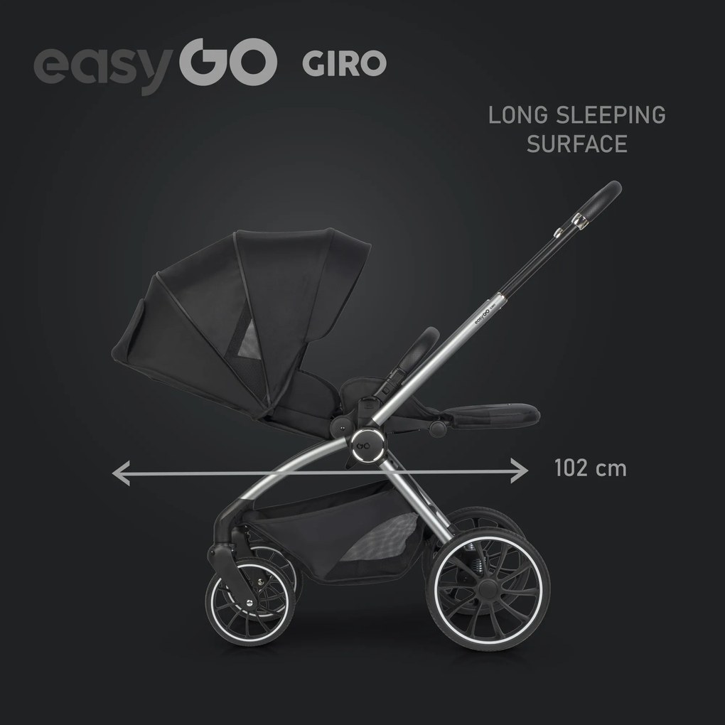 Kombinovaný kočárek EasyGo Giro 2v1 Ebony Black