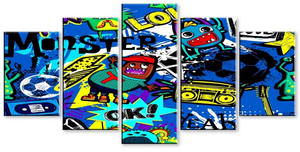 Obraz monster graffiti Velikost (šířka x výška): 200x100 cm