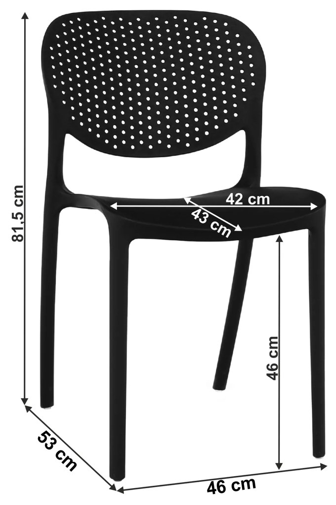 Kondela Židle, černá, FEDRA NEW
