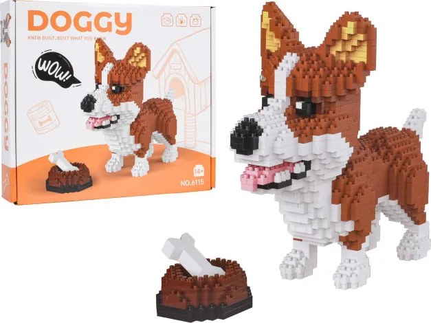 Stavebnice Pejsek Corgi - 1200 dílků