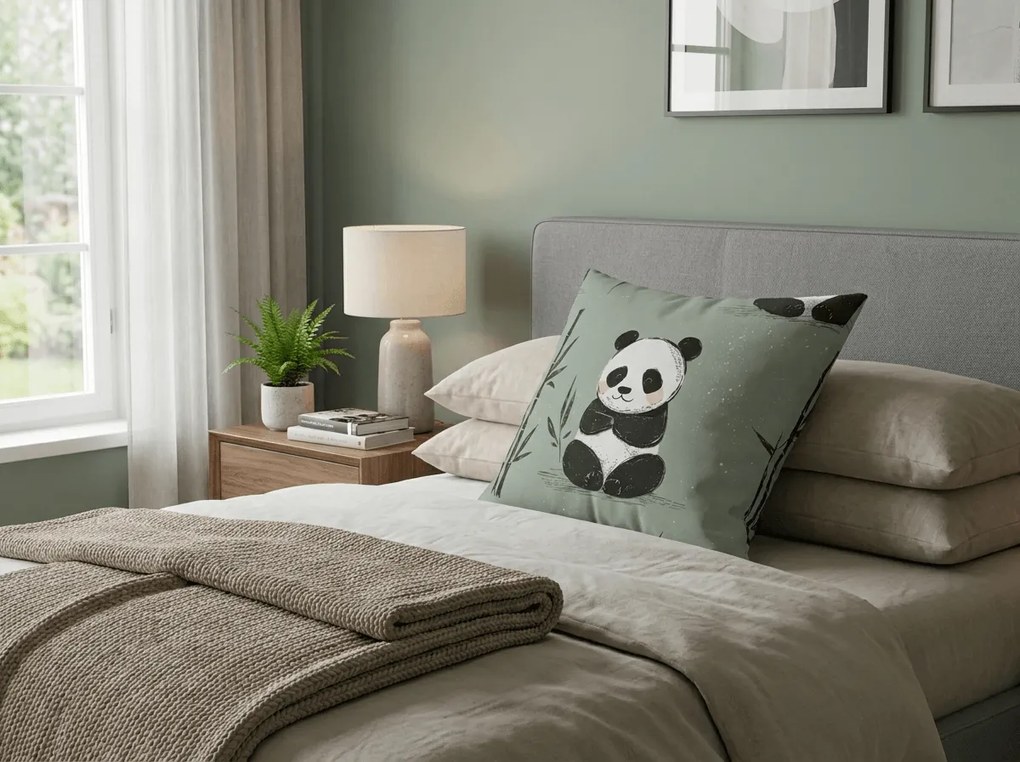 Povlak na polštář z mikrovlákna PANDA RELAX 45x45 cm, mentolový