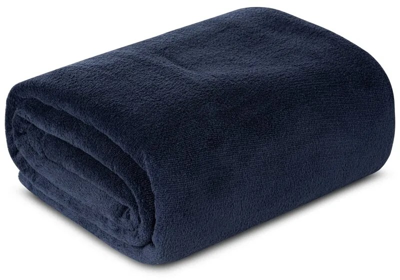 Přehoz z mikrovlákna 150x200 Simple navy blue Eurofirany