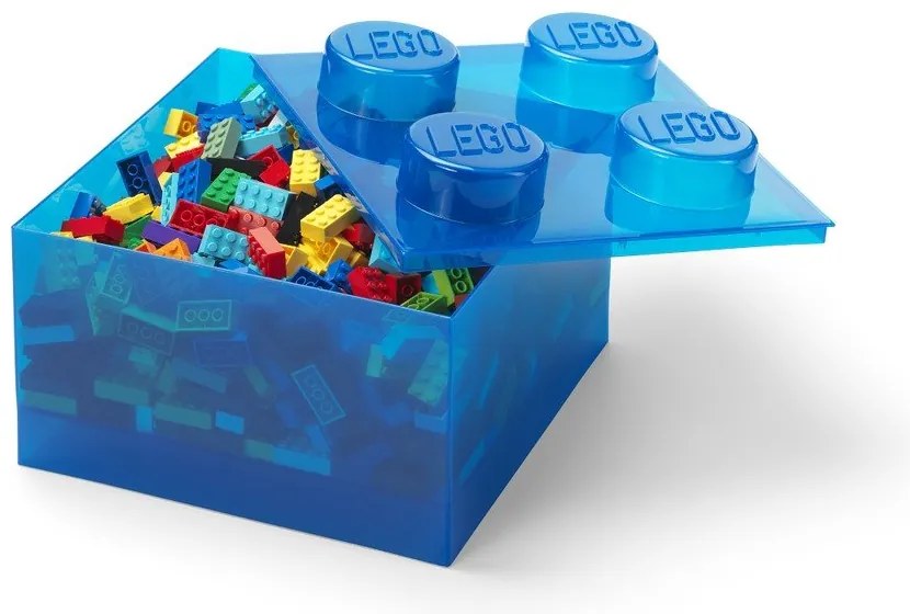 Modrý plastový dětský úložný box 25x25x18 cm – LEGO®