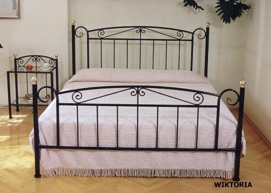 Nábytek ATIKA s.r.o. Kovová postel VIKTORIE Povrchová úprava: stříbrná RAL 9006, Rozměr: 160 x 200 cm