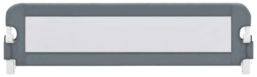 Dětská zábrana k postýlce šedá 150 x 42 cm polyester - Default Title