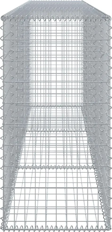 Gabionový koš s víkem 300 x 50 x 100 cm pozinkované železo 3295144