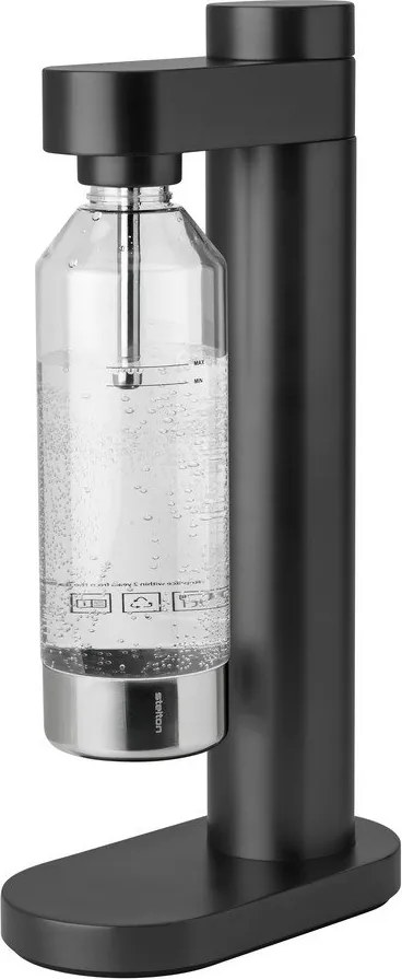 Černý výrobník sody z nerezové oceli Brus – Stelton