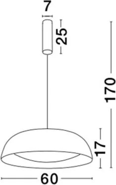 Závěsné LED svítidlo NOVA LUCE LANDON 41W 3000K 86009 stmívatelné Triac
