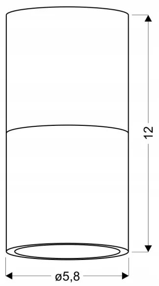 Stropní svítidlo TUBA 1xGU10/15W/230V